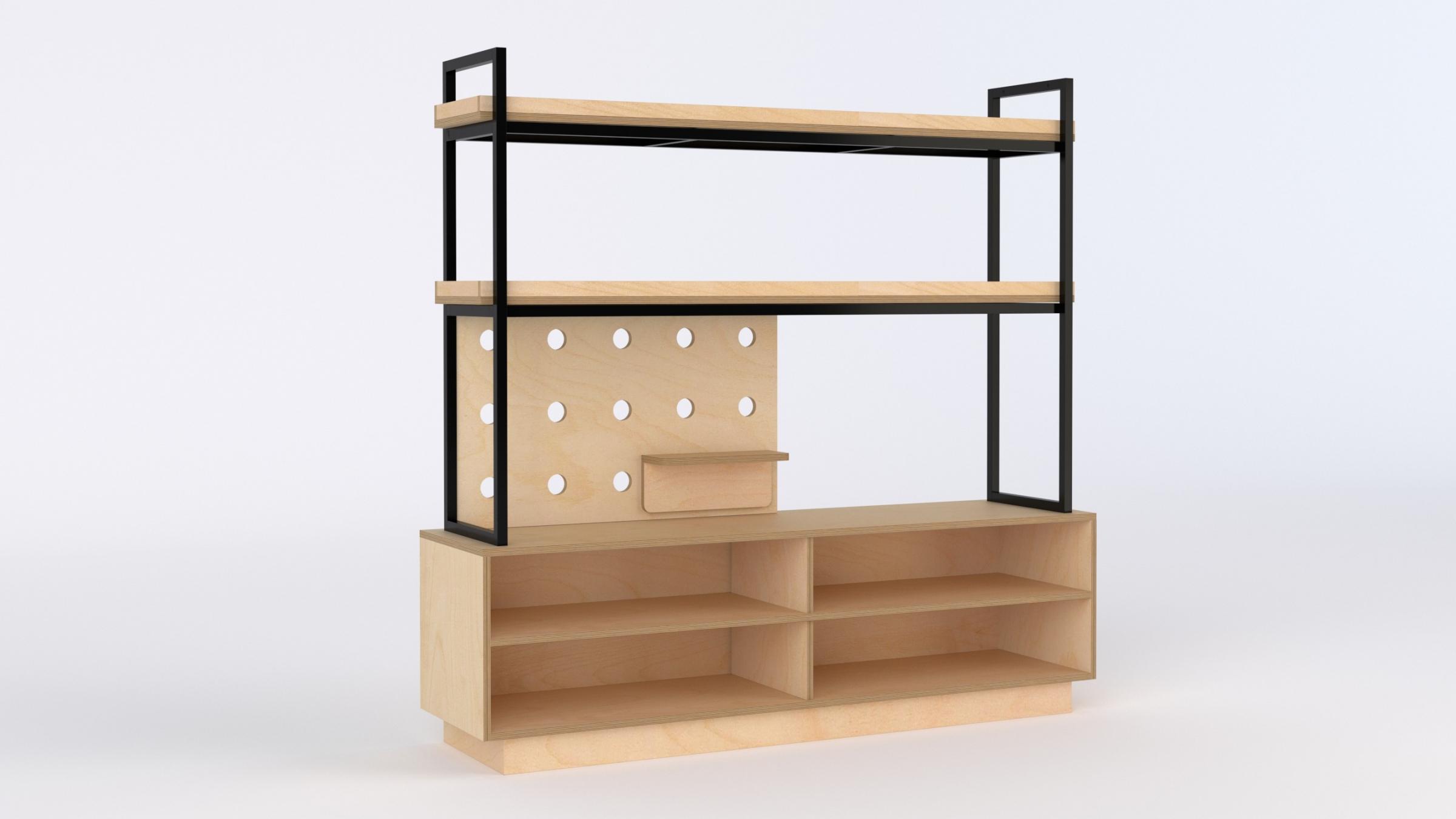 Storage Shelving with Open 2 Tier steel frame shelving - 6 Bay ...