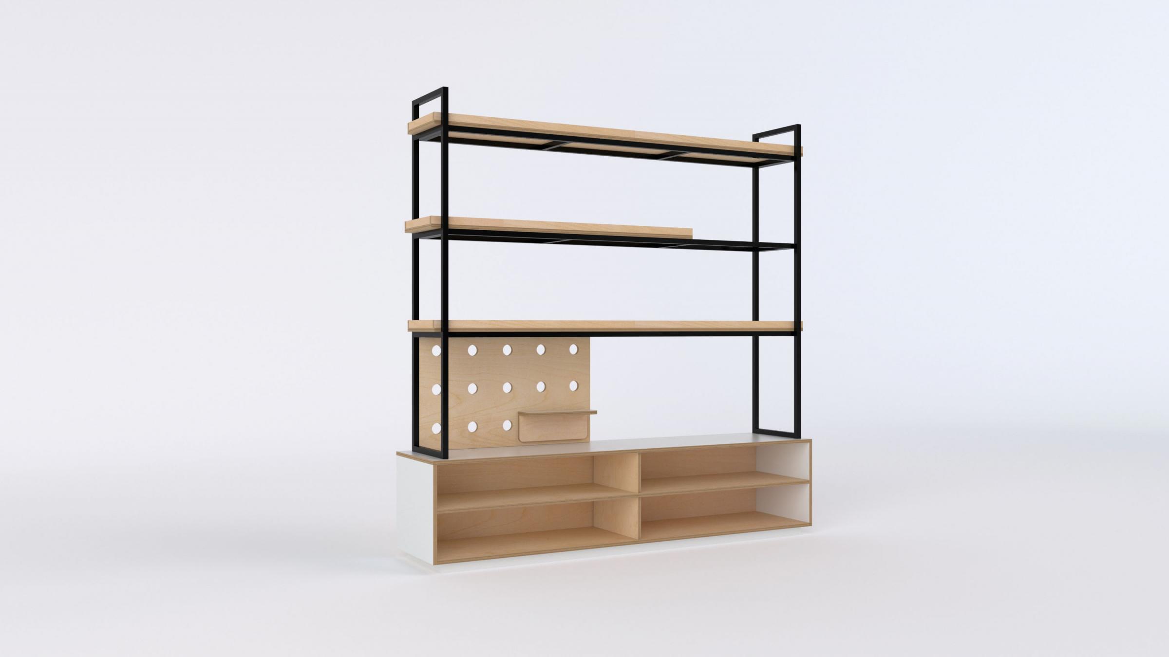 Storage Shelving with Open 3 Tier steel frame shelving - 6 Bay ...