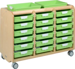 Glide & Tilt Tote-Tray Storage 3 Bay - Learning Spaces Global
