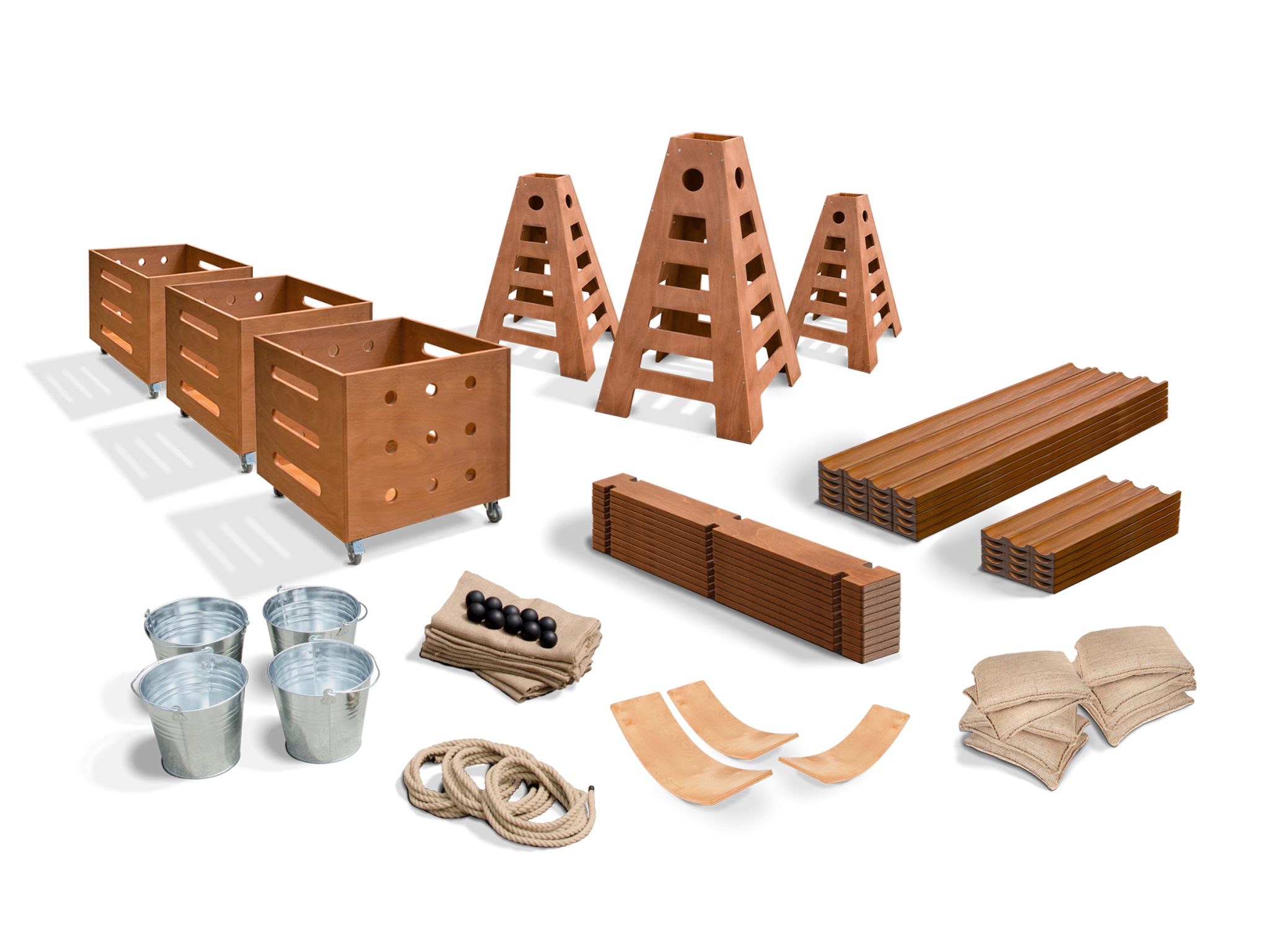 Outdorable Loose Parts Ball Run Package - 135 Pcs - Learning Spaces Global