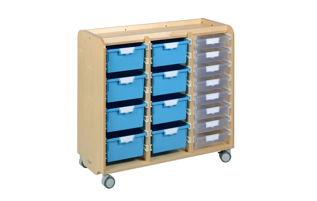 Glide & Tilt Tote-Tray Storage 3 Bay - Learning Spaces Global