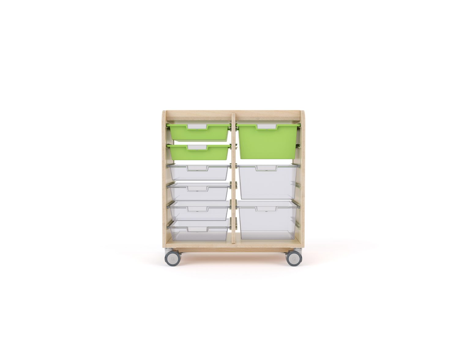 Glide & Tilt Tote-Tray Storage 2 Bay - Learning Spaces Global