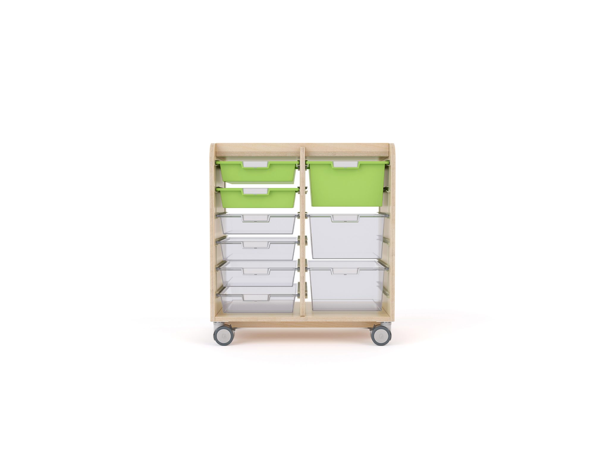 Glide & Tilt Tote-Tray Storage 2 Bay - Learning Spaces Global