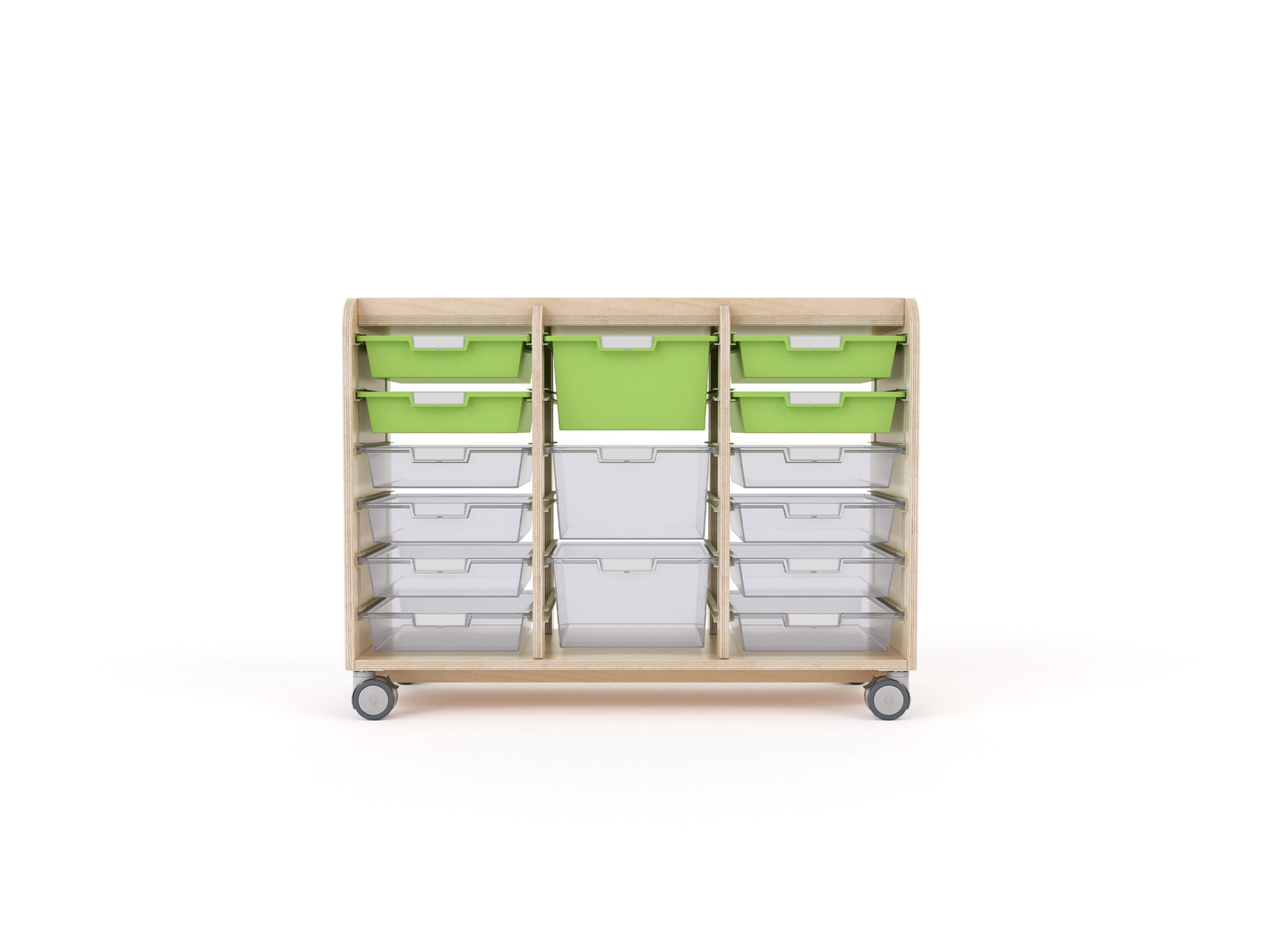 Glide & Tilt Tote-Tray Storage 3 Bay - Learning Spaces Global