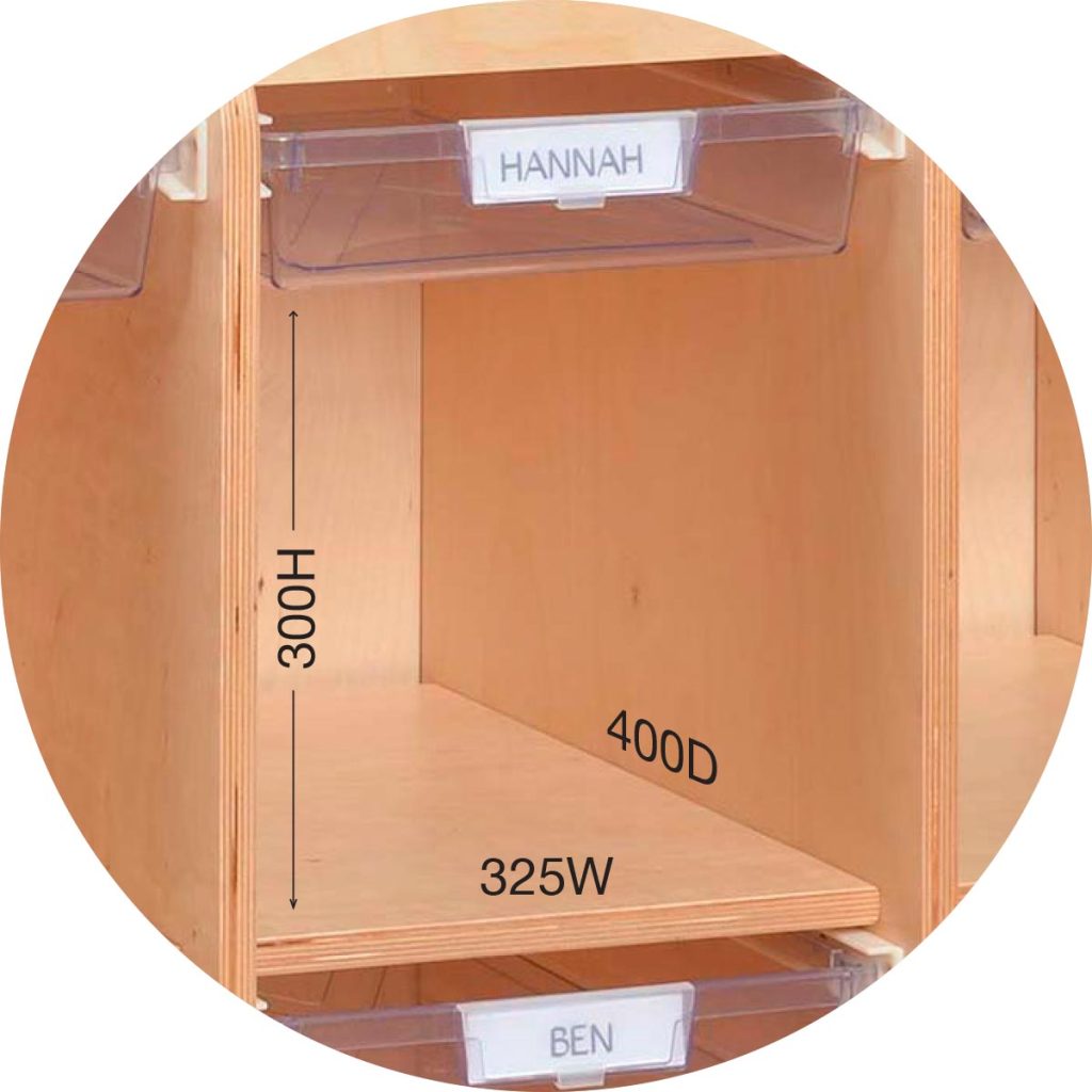 Mobile Cubby Lockers with Tote-Tray Runners - Learning Spaces Global